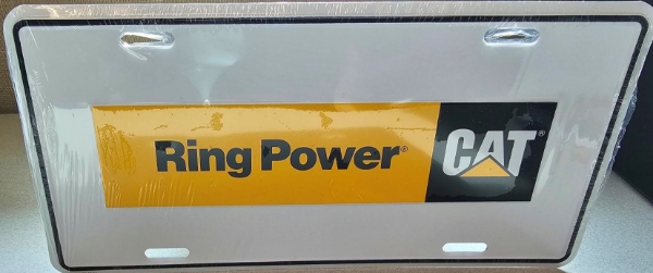 Ring Power CAT Retail Store. WHITE RING POWER LICENSE PLATE